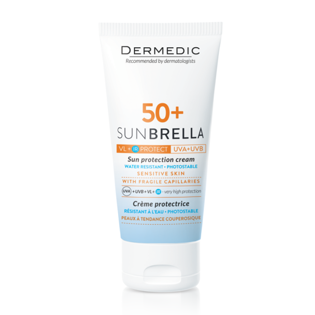 DERMEDIC SUNBRELLA SPF 50+ ZAŠTITNA KREMA ZA KOŽU SA OSETLJIVIM KAPILARIMA 50 ML