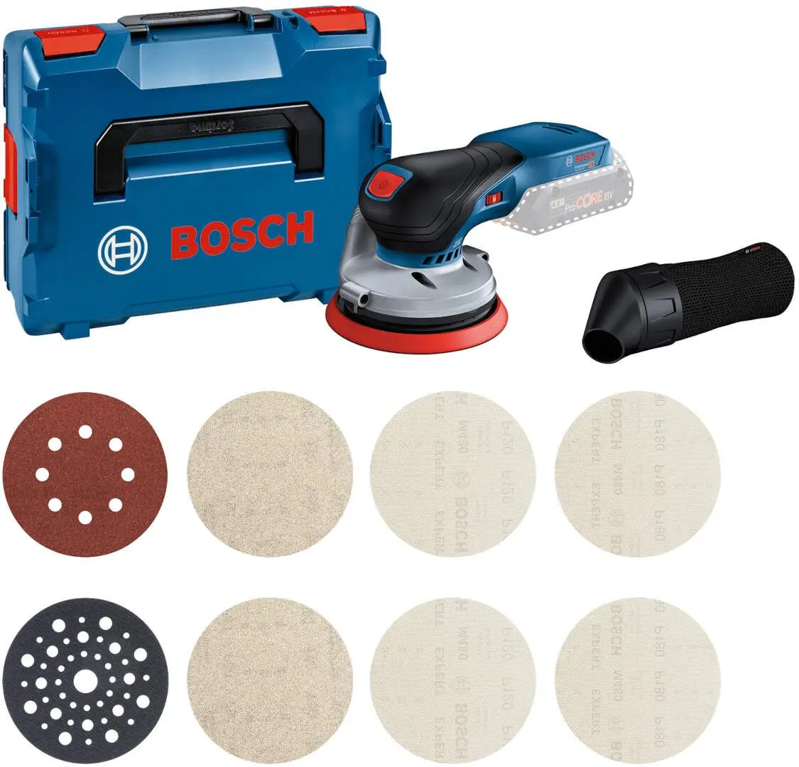 Bosch Set akumulatorska ekscentar brusilica GEX 18V-125 Solo + brusni diskovi starter M480 0615A5004H