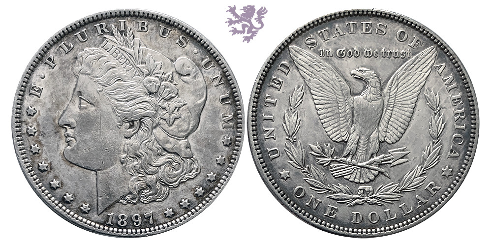 Morgan dollar, 1897.