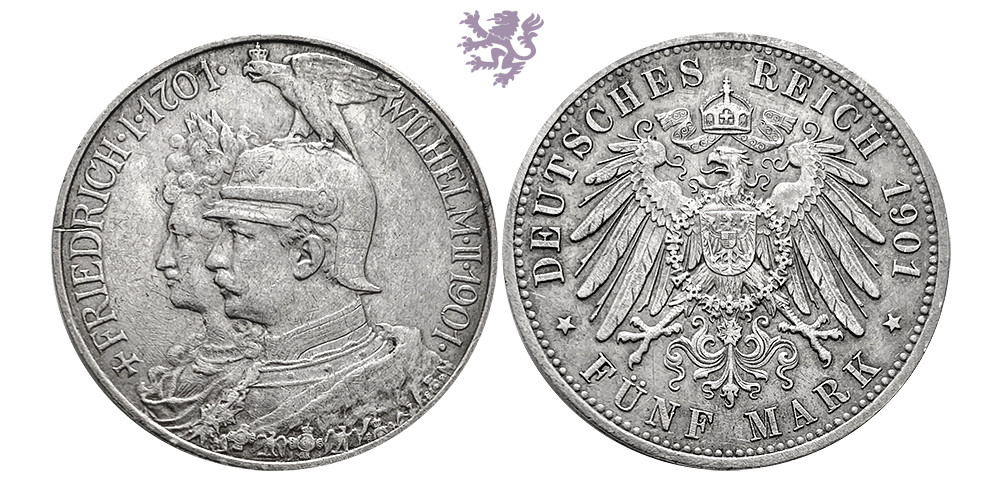 5 mark, 1901. Wilhelm II