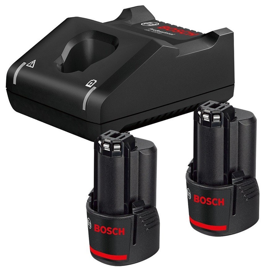 Bosch Starter set 2 x baterije GBA 12V 3.0Ah + punjač GAL 12V-40