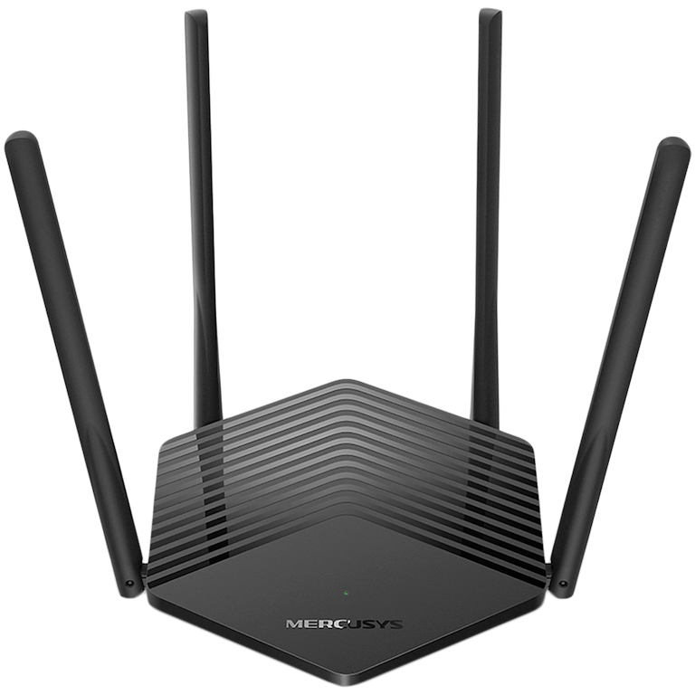 Mercusys MR60X AX1500 Dual-Band Wi-Fi 6 Router, 300 Mbps at 2.4 GHz + 1201 Mbps at 5 GHz, 4× Fixed External Antennas, 2× Gigabit LAN Ports, 1× Gigabit WAN Port, 1024-QAM, OFDMA,MERCUSYS APP, Route...