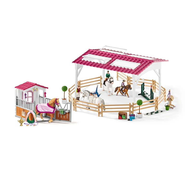 SCHLEICH Set sa arenom za jahanje i štalom