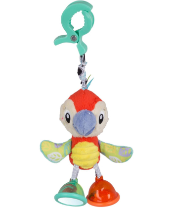 Playgro štipaljka veseli papagaj igračka za kolica Dingly Dangly Mio Macaw