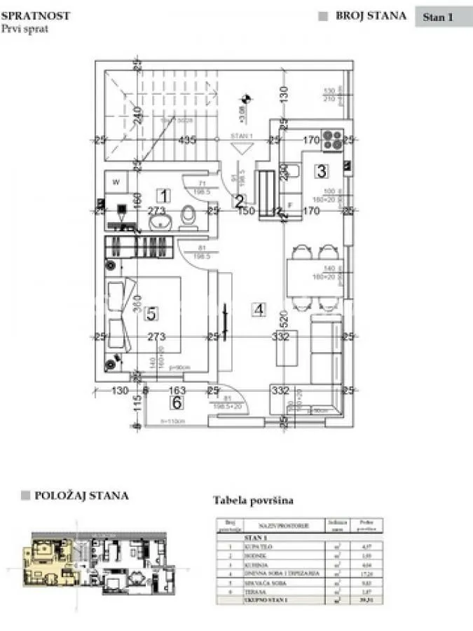 Prodaja, jednosoban stan, 39m2, Adice, Novi Sad, Novi Sad