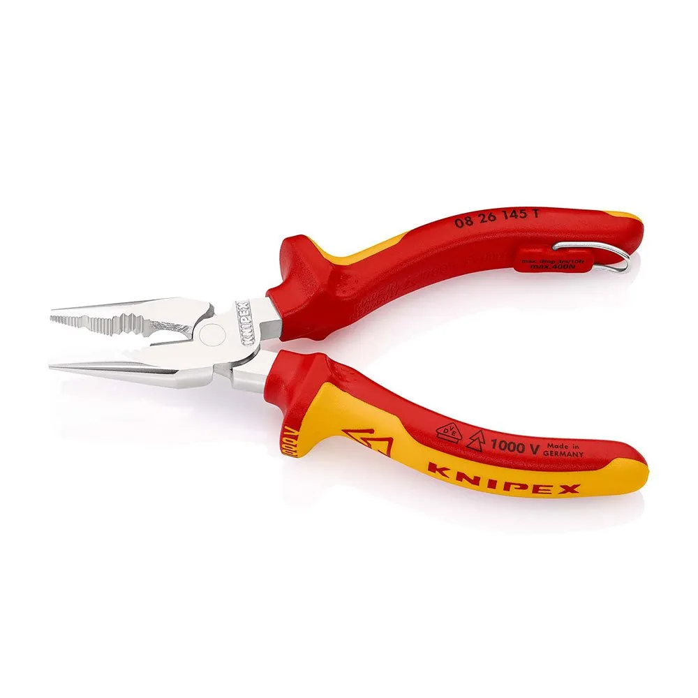 KNIPEX Špicasta kombinovana klešta izolovana 1000V VDE hromirana 145mm – 08 26 145 T BK