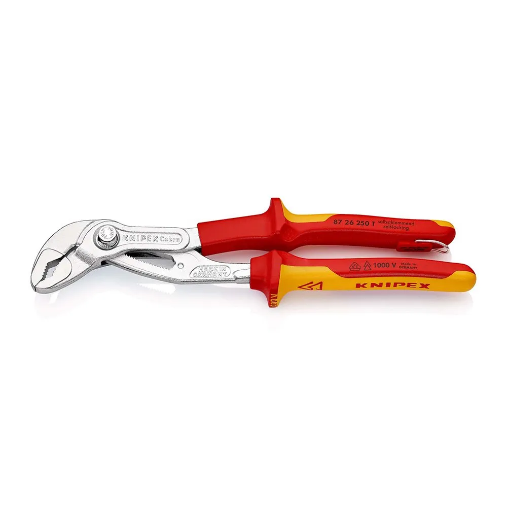 KNIPEX Papagaj – cevna klešta Cobra® 1000V VDE 250mm mogućnost kačenja – 87 26 250 T