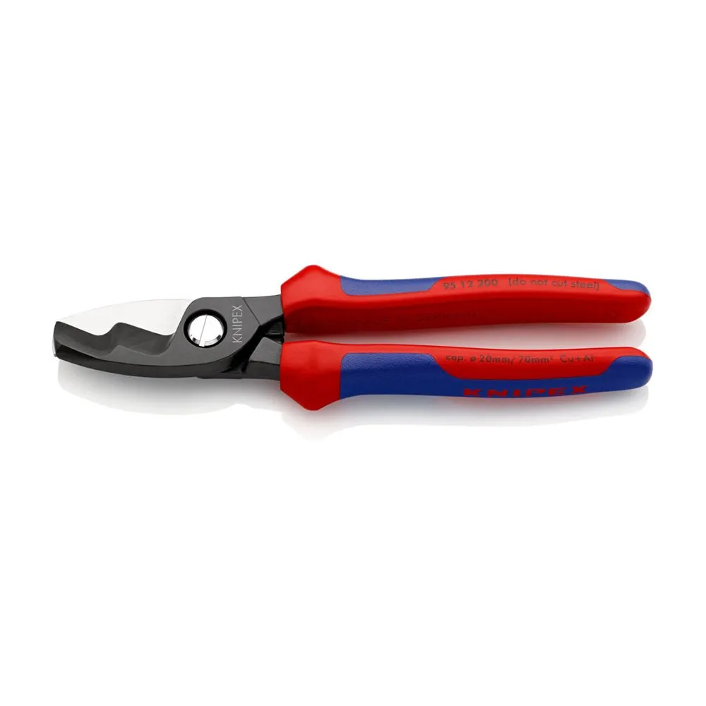 KNIPEX Makaze za kablove sa dvostrukom oštricom 200mm blister pakovanje – 95 12 200 SB