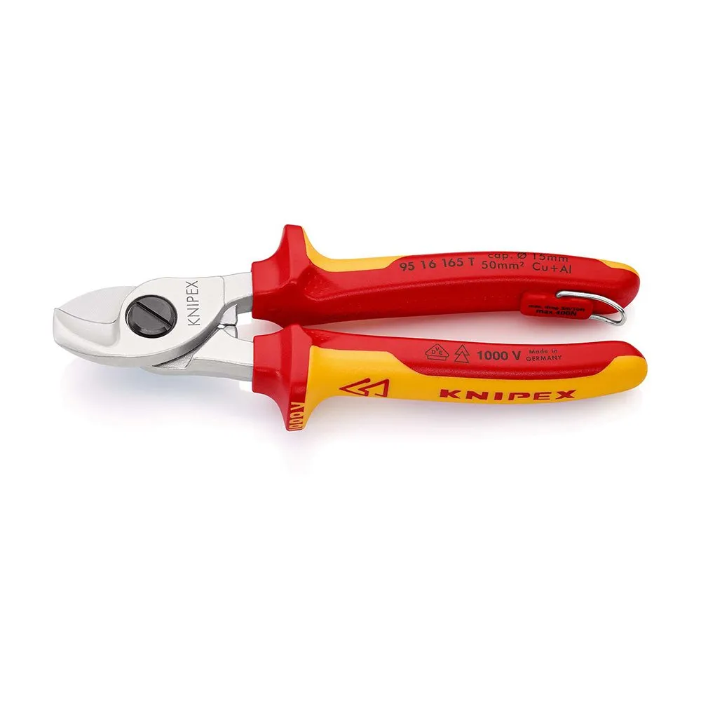 KNIPEX Makaze za kablove izolovane VDE hromirane 165mm – 95 16 165 T BK