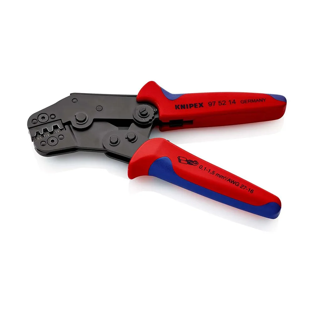 KNIPEX Kratka krimp klešta za neizolovane otvorene konektore 0.1-1.5mm² – 97 52 14