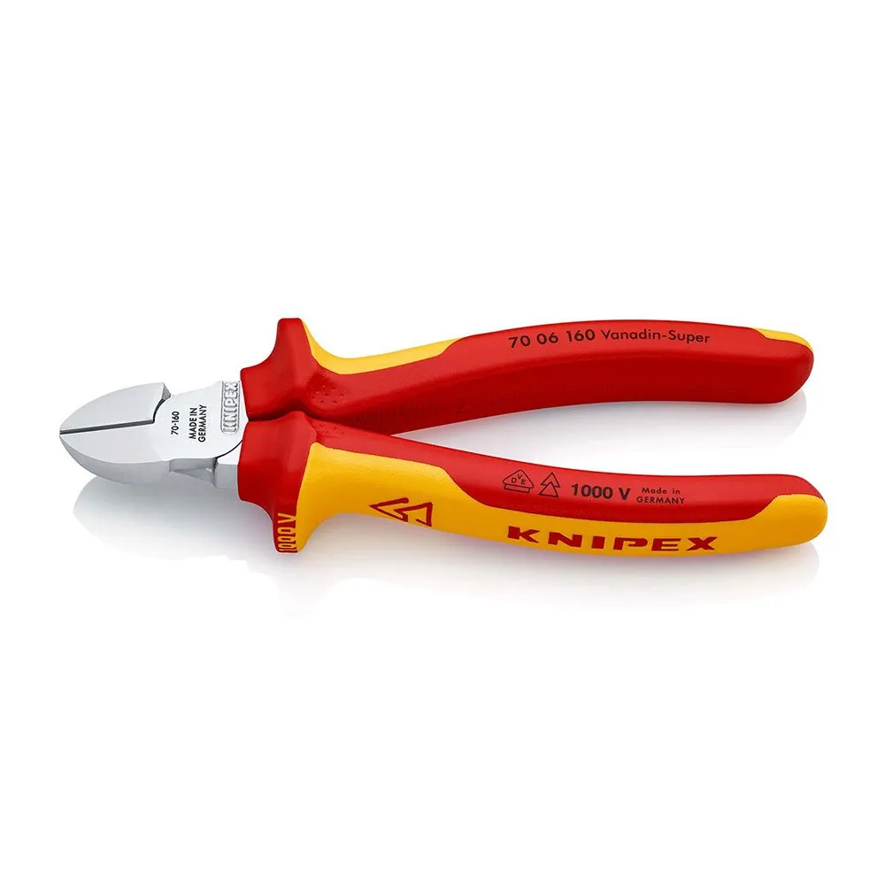 KNIPEX Kose sečice izolovane 1000V VDE hromirane 160mm blister pakovanje – 70 06 160 SB