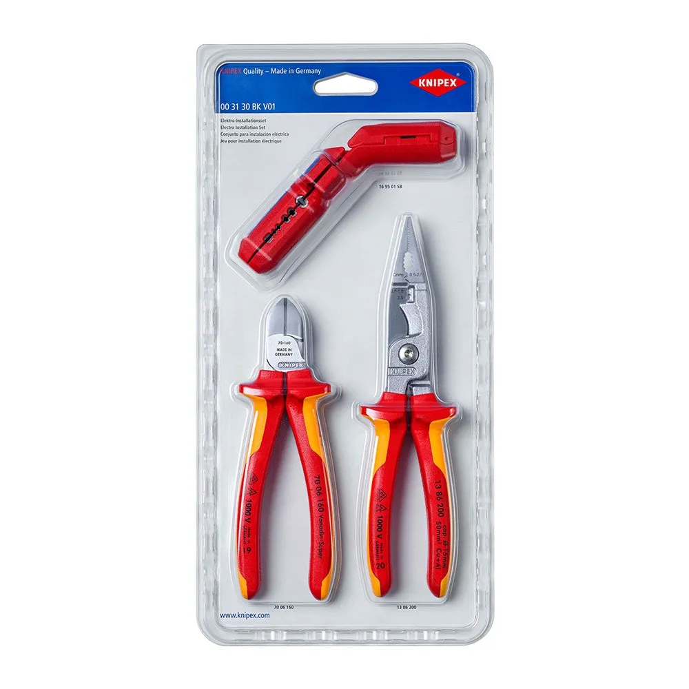 KNIPEX Komplet klešta za električne instalacije 3/1 – 00 31 30 BK V01