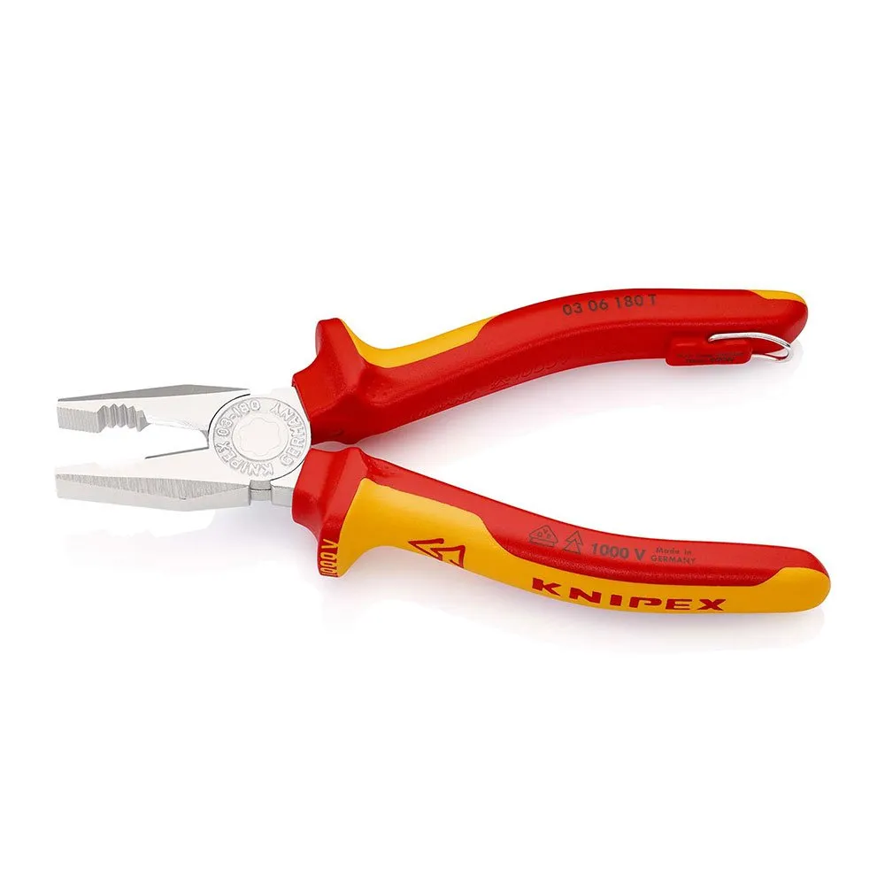 KNIPEX Kombinovana klešta izolovana VDE hromirana 180 mm – 03 06 180 T BK