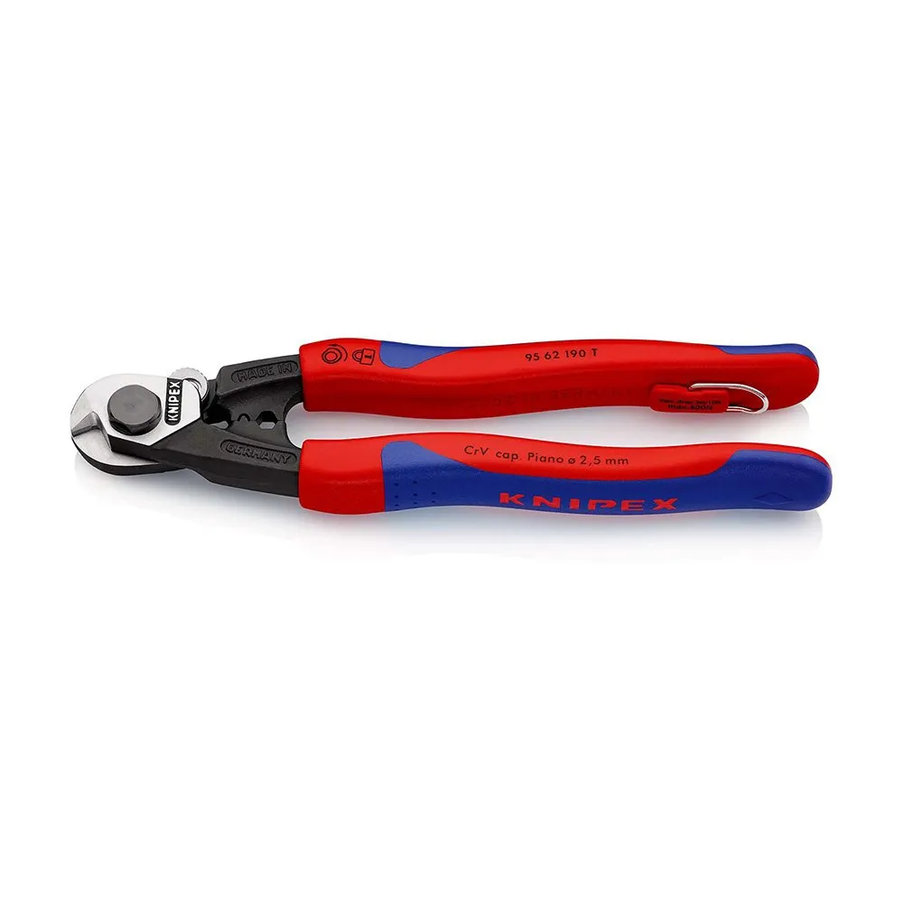 KNIPEX Klešta za sečenje sajli i žičanih užadi 190mm mogućnost kačenja – 95 62 190 T