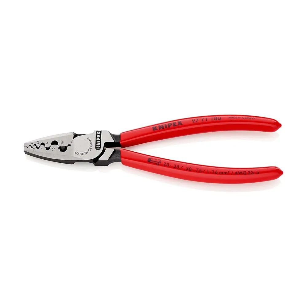 KNIPEX Klešta za krimpovanje hilzni (kablovskih završetaka) 180mm blister pakovanje – 97 71 180 SB