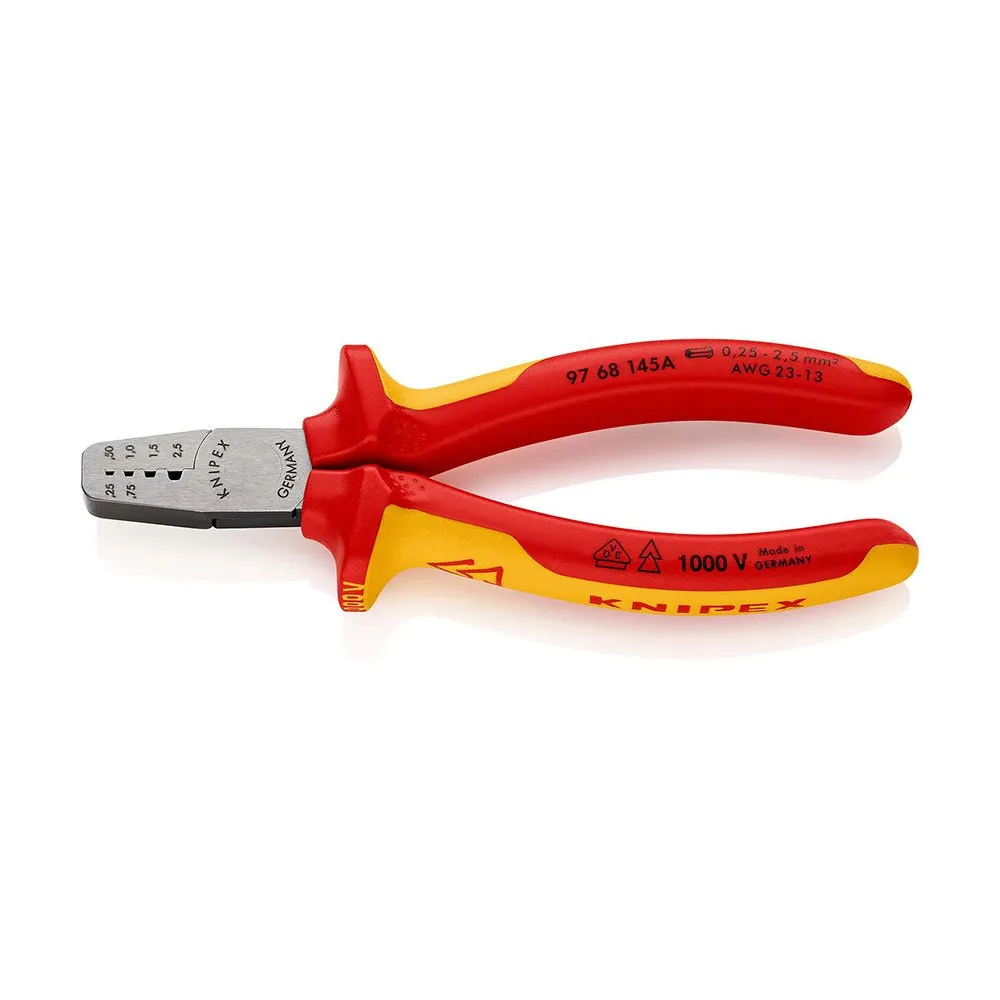 KNIPEX Klešta za krimpovanje hilzni (kablovskih završetaka) 1000V VDE 145mm – 97 68 145 A