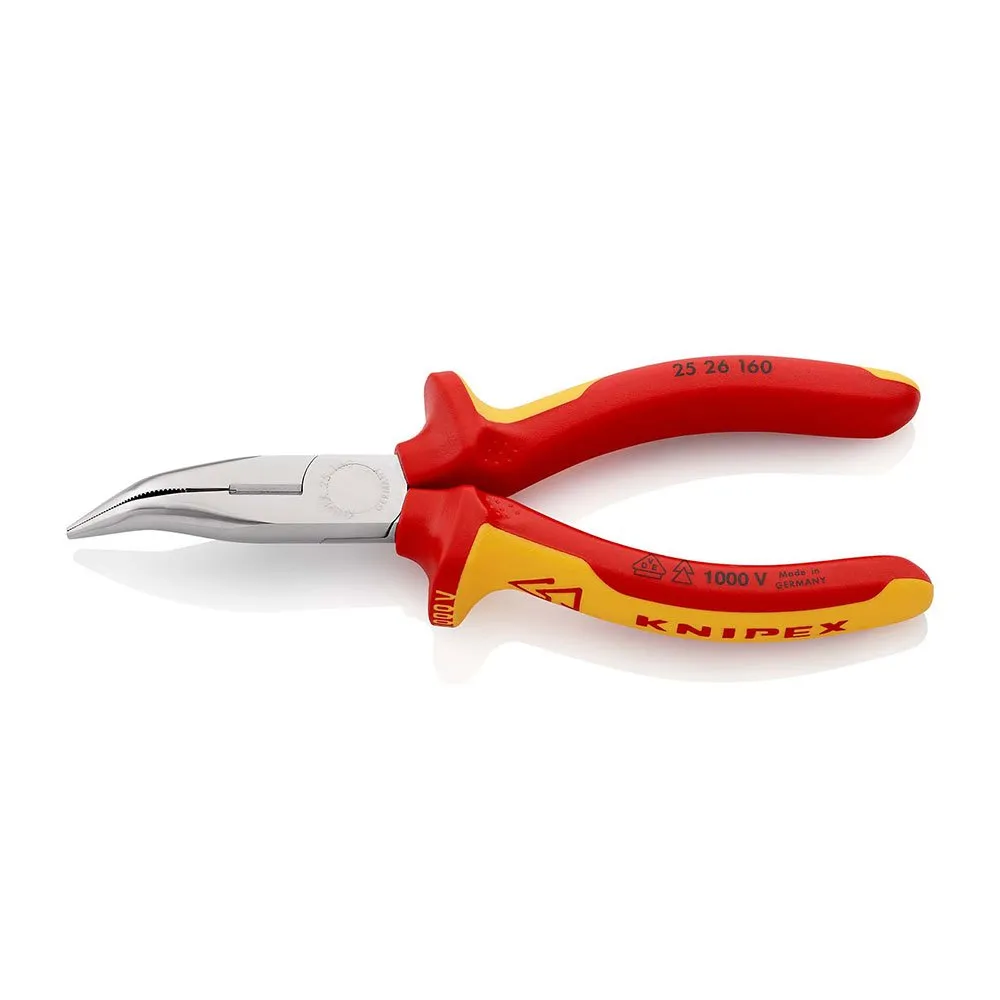 KNIPEX Klešta špic kriva sa bočnim sečenjem 1000V VDE 160mm – 25 26 160