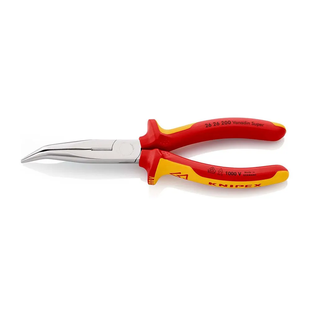 KNIPEX Klešta špic kriva 1000V VDE 200mm blister pakovanje – 26 26 200 SB