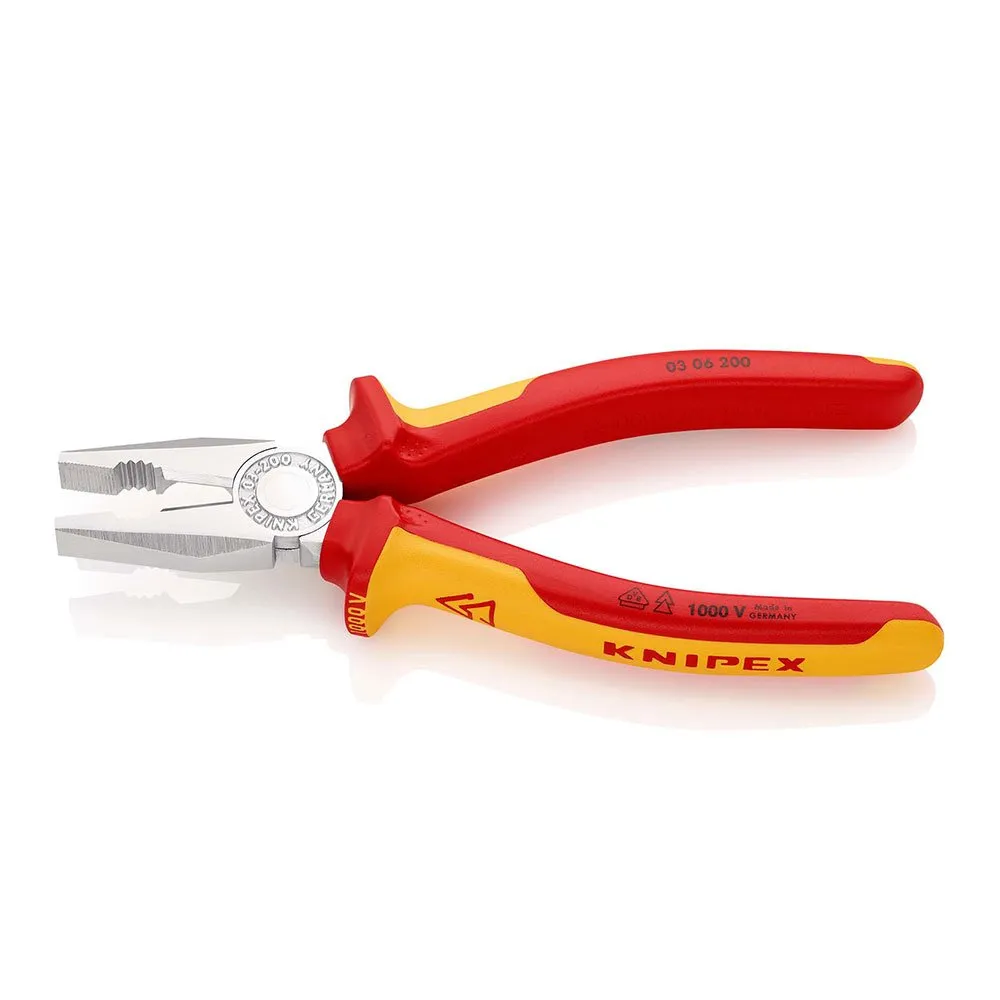 KNIPEX Klešta kombinovana izolovana 1000V VDE 200mm blister pakovanje – 03 06 200 SB