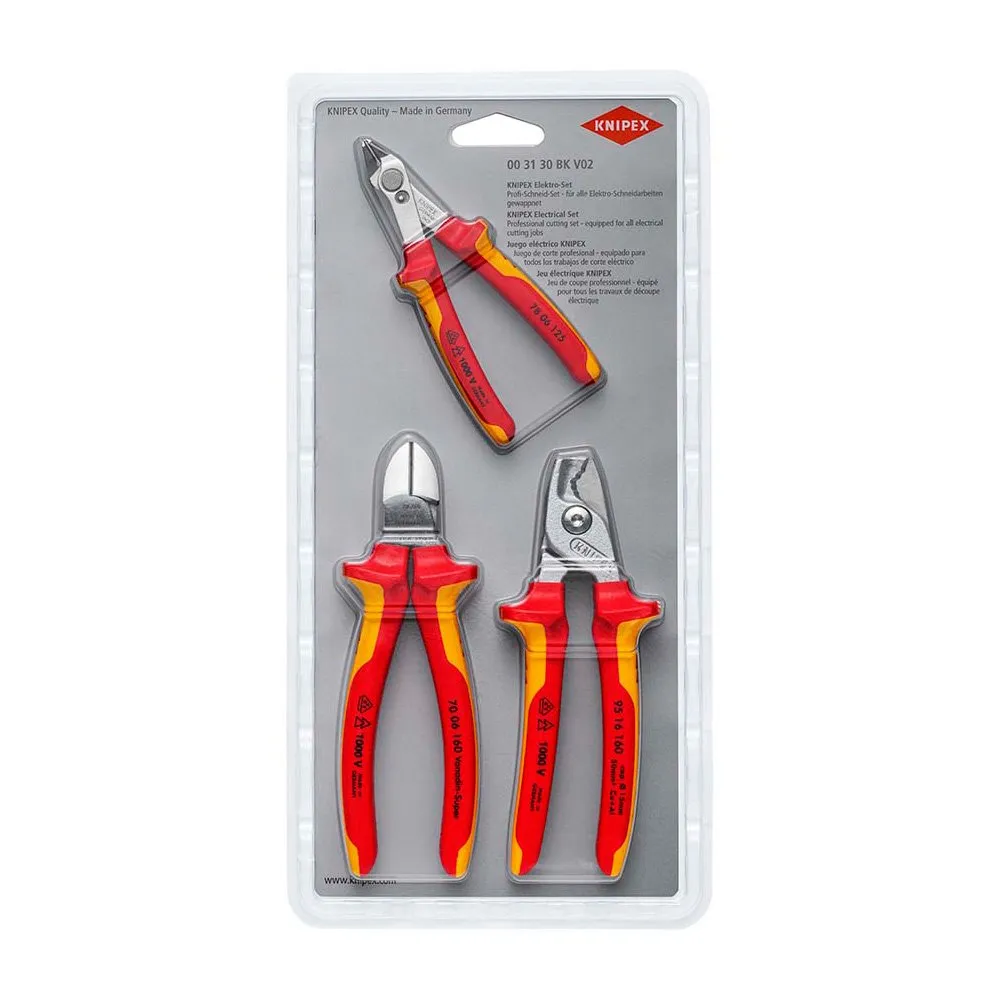 KNIPEX Električarski set 3/1 za sečenje – 00 31 30 BK V02