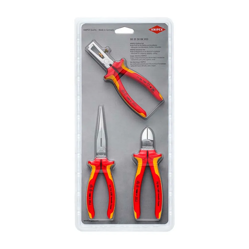 KNIPEX Električarski set 3/1 – 00 31 30 BK V03