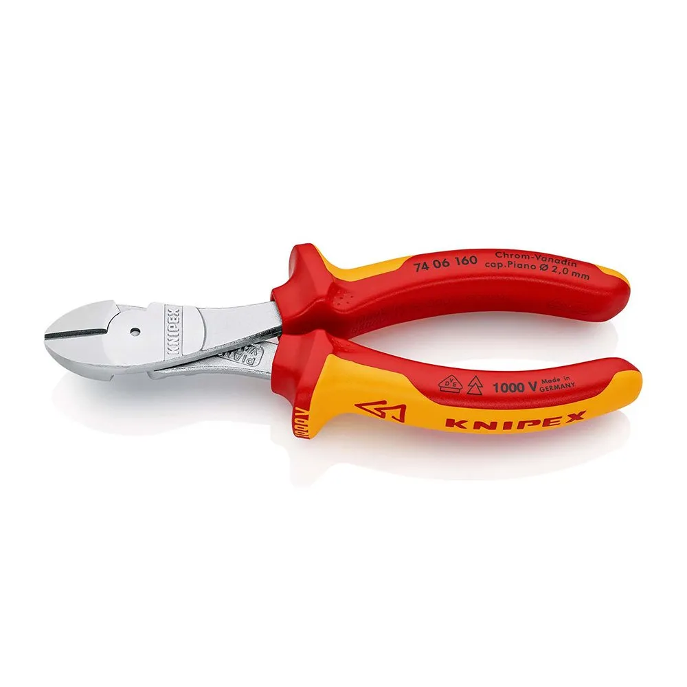 KNIPEX Bočne sečice ojačane izolovane 1000V VDE 160mm blister pakovanje – 74 06 160 SB