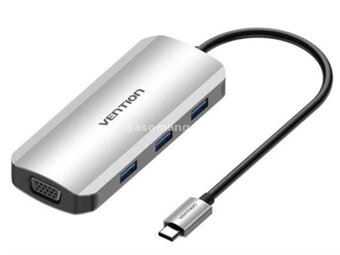 Vention TOIHB Docking station 6u1 USB-C HDMI/VGA/3xUSB 3.0/PD 100W