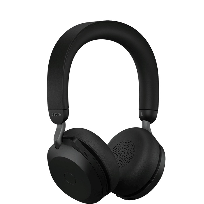 JABRA EVOLVE2 75, Link380a MS Stereo Stand Black, EVOLVE2 75 headset Black MS, Link 380 BT adapter USB-A MS, EVOLVE2 75 Deskstand USB-A,1.2m USB-C to USB-A cable, carry pouch, warranty and warning...