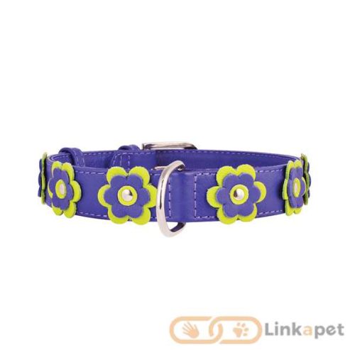 Collar ogrlica za pse applique Ijubičasta – 21-29cm