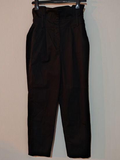 BA&SH ORIGINAL VISOKE CRNE PANTALONE S/XS