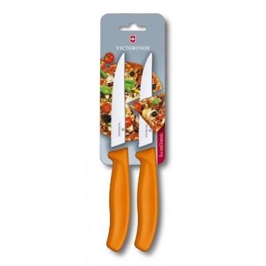 Nož VICTORINOX steak&pizza 2/1 narandžasti 12cm