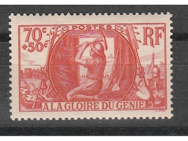 Francuska, France-Military Engineering-1939-MNH