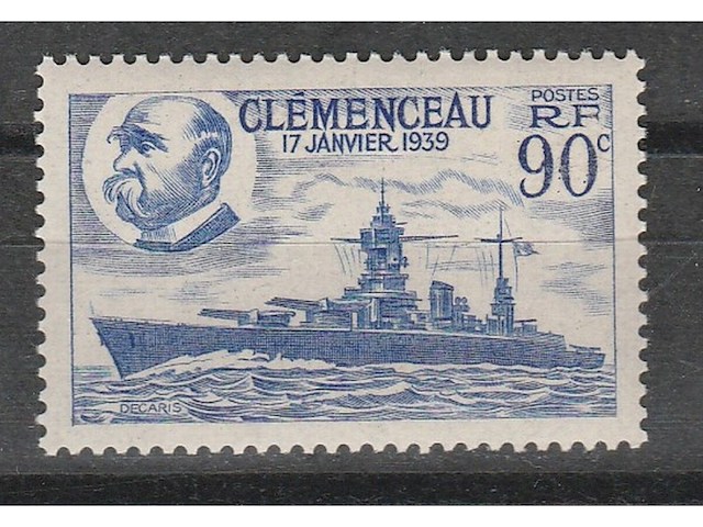 Francuska, France - Battleship `The Clemenceau` - MNH
