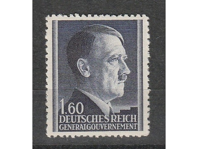 Poland, German Occupation-Adolf Hitler-1942-MNH