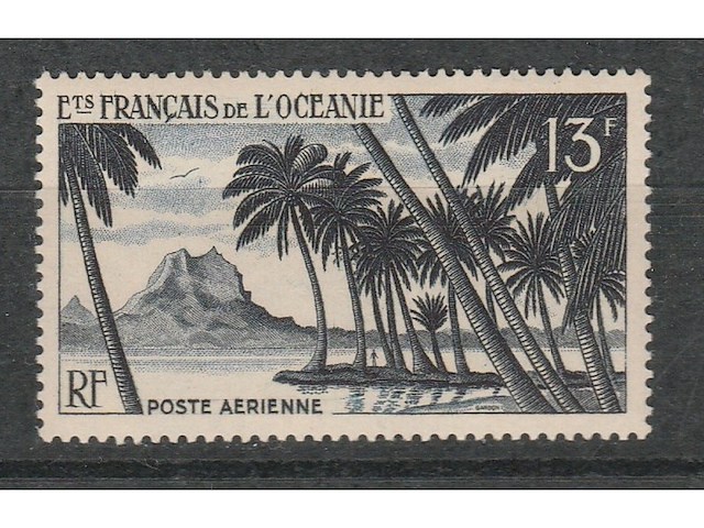 French Oceania - Peak Pahia, Bora Bora - 1955 - MNH