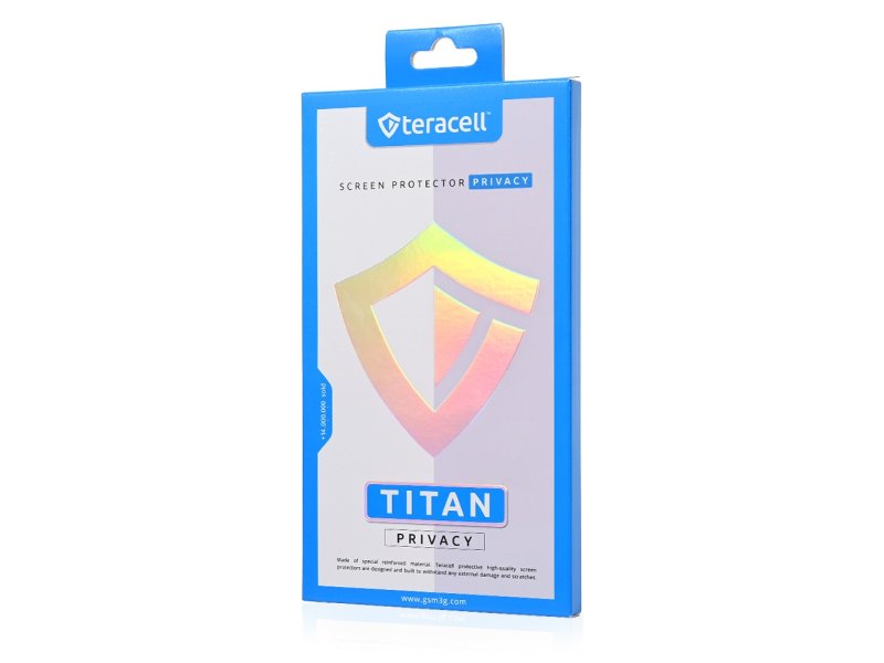 TEMPERED ZASTITNO STAKLO TEMPERED GLASS PRIVACY TERACELL TITAN 2.5D ZA IPHONE 15 PRO MAX 6.7 CRNI (217604)