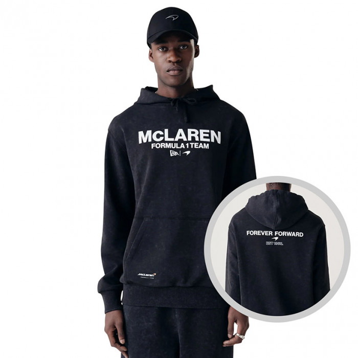 McLaren Racing New Era Washed Pack Black Oversized duks