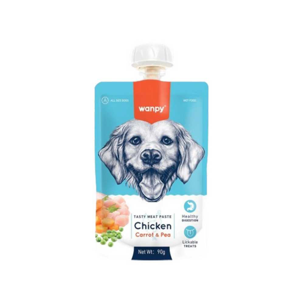 Wanpy Pasta for Dog - Chicken, carrot & pea 90g