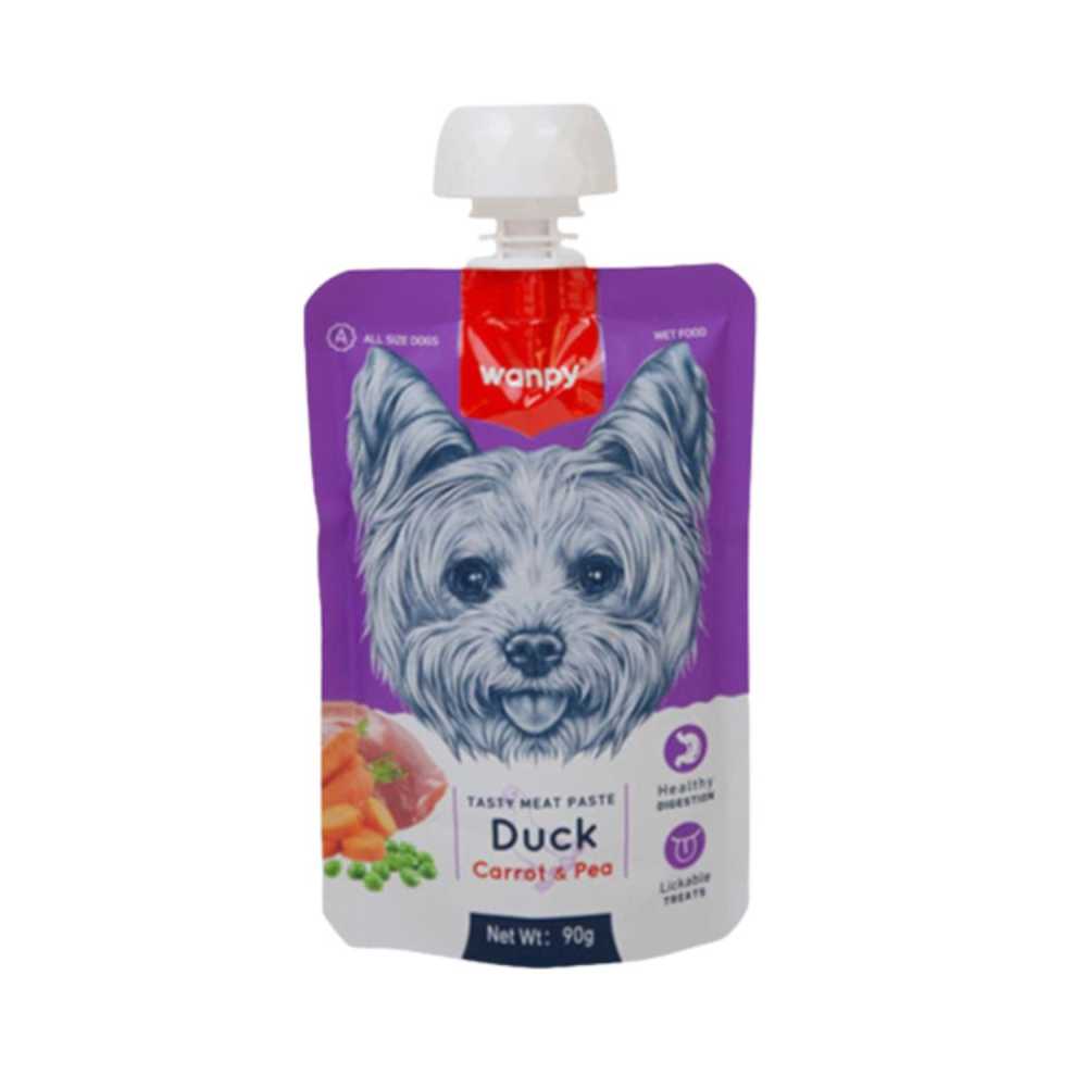 Wanpy Pasta for Dog - Duck, carrot & pea 90g