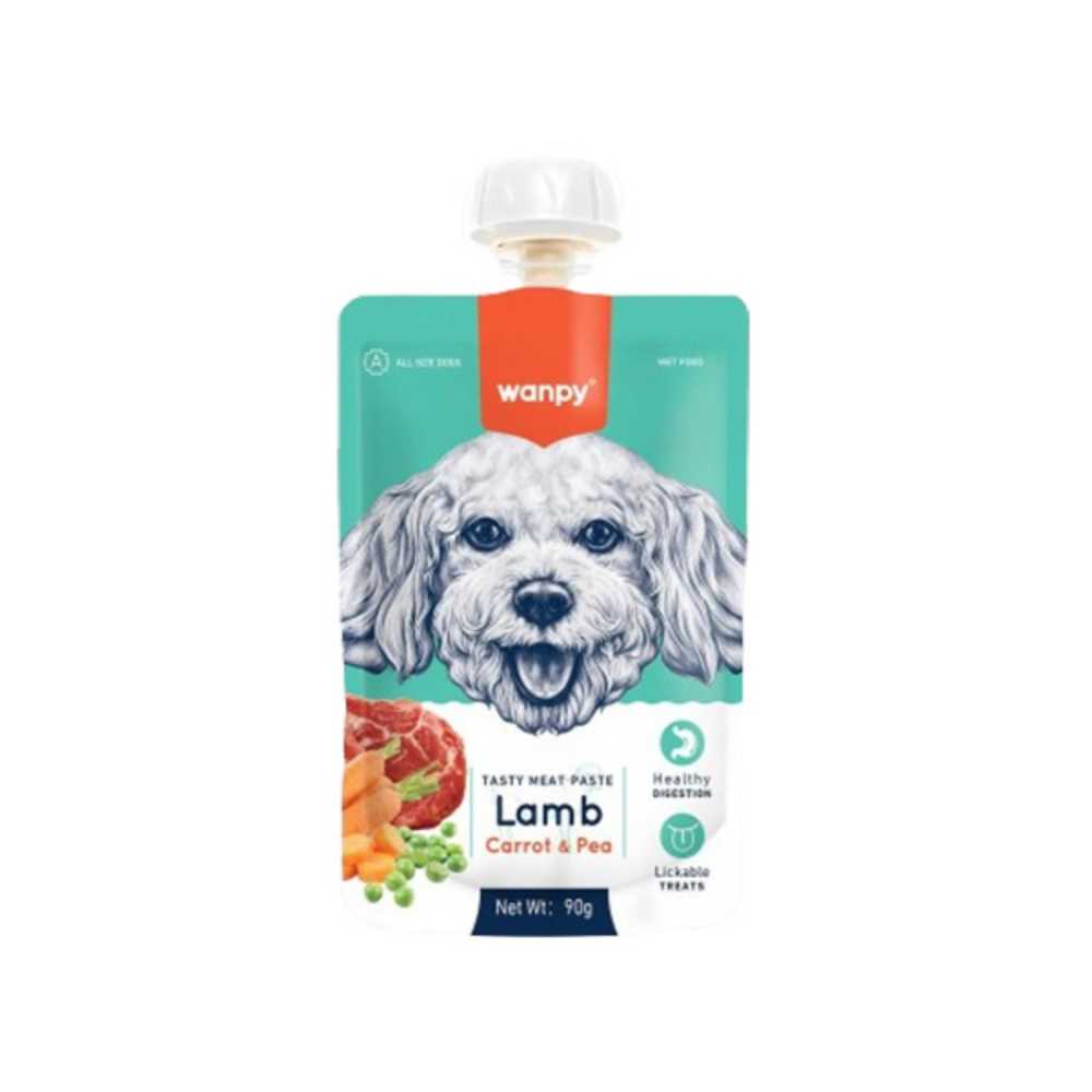 Wanpy Pasta for Dog - Lamb, carrot & pea 90g