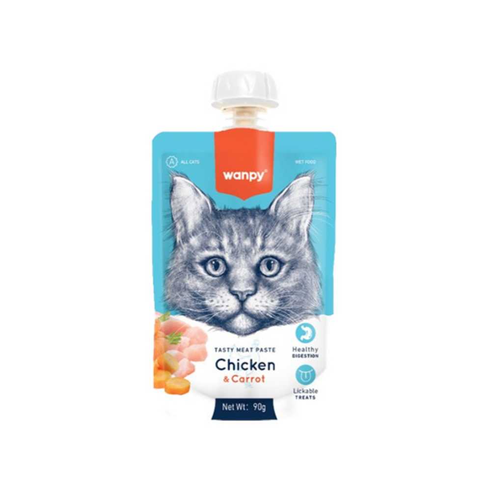 Wanpy Cat Pasta - Chicken & carrot 90g