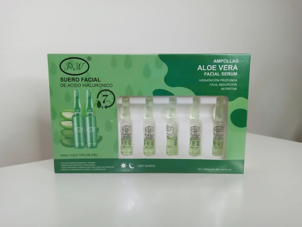 Aloe Vera ampule za negu koze lica Hidratacija koze Protivupalno