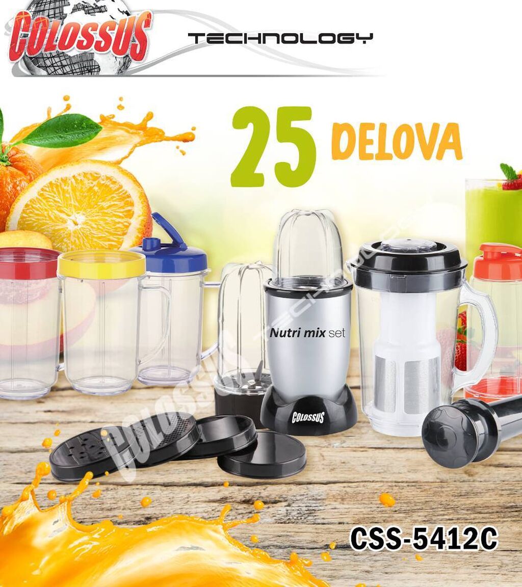 Nutri mix set CSS-5412C 4.000 din Snaga 800W Jedna brzina Brzina