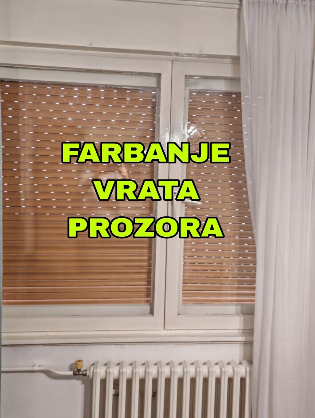 Farbanje vrata i prozora Gitovanje popravka gita za staklo Osvežavanje