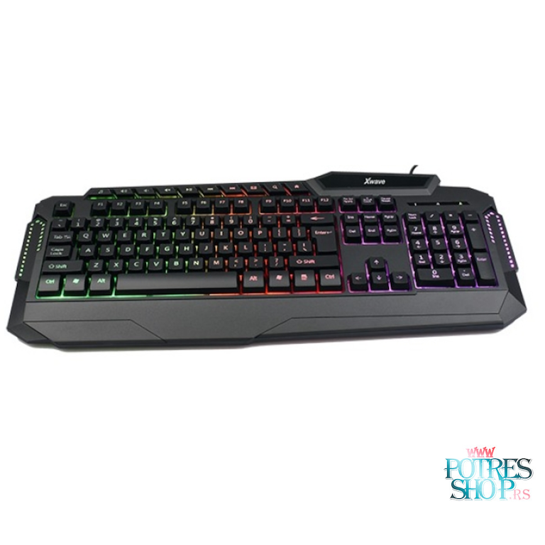 XWAVE GAMING TASTATURA MULTIMEDIJALNA SA RGB OSVETLJENJEM XL02