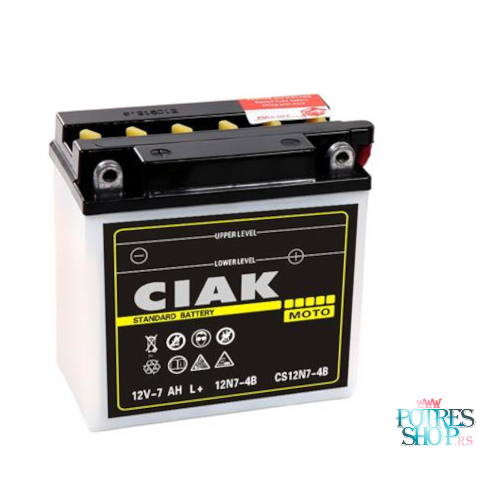 AKUMULATOR CIAK MOTO 12N7-4B 12V-7AH L+ 258