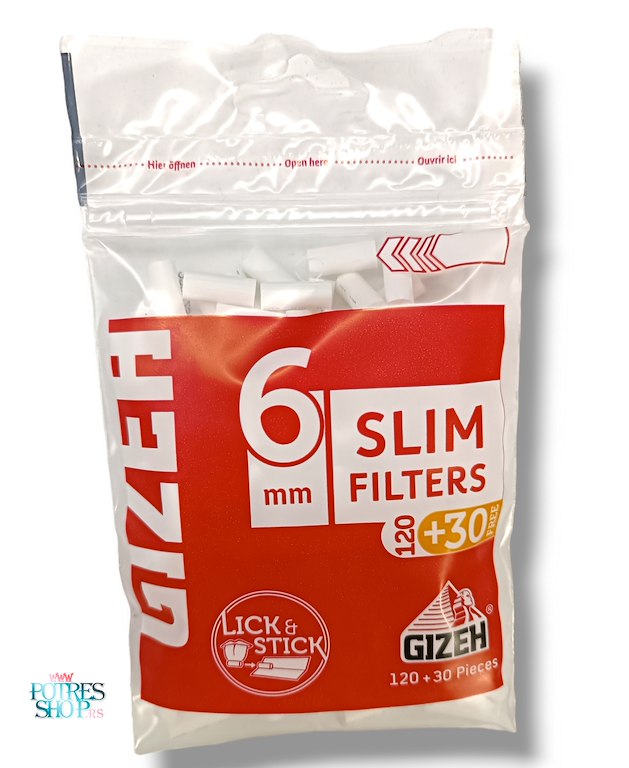 GIZEH FILTERI 6MM SLIM + 30 FREE