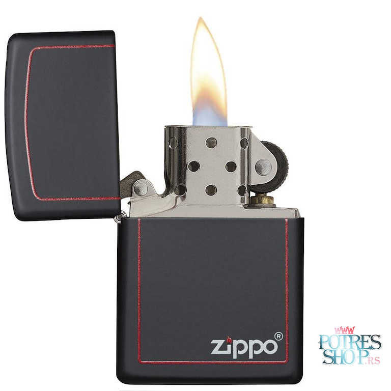 ZIPPO UPALJAC 218ZB MATTE BLACK RED