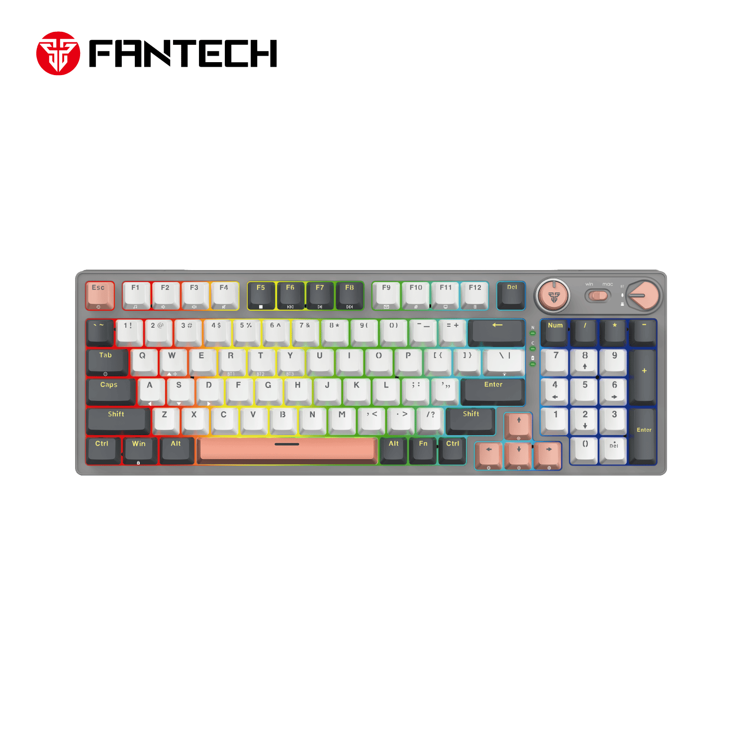 GEJMERSKA MEHANICKA TASTATURA FANTECH MK914 ATOM PRO96 RGB WIRELESS SATURN (RED SWITCH)