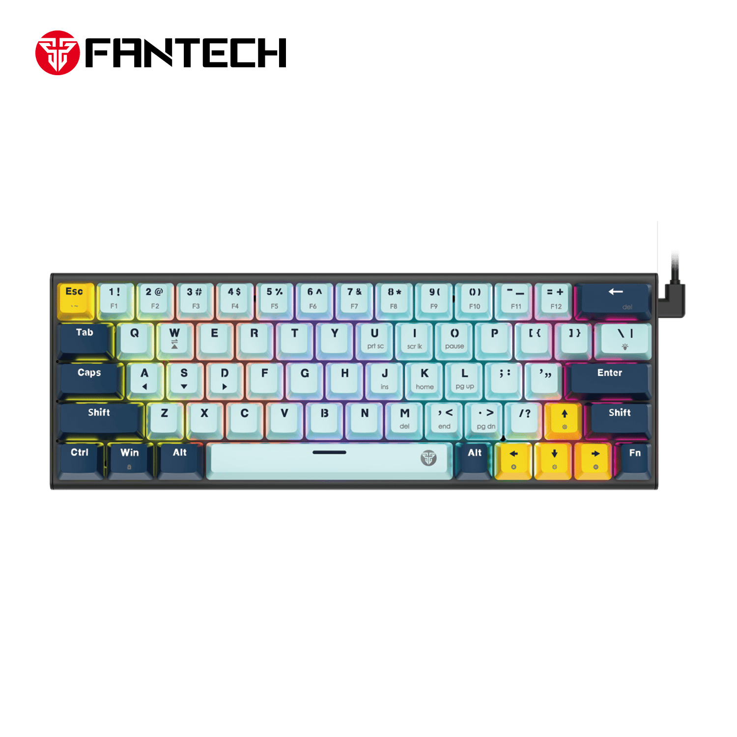 GEJMERSKA MEHANICKA TASTATURA FANTECH MK874 ATOM 63 SKYBLUE (RED SWITCH)